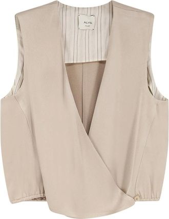 Alysi Femme, Vestes, Rose, Taille: 38 FR Satin Top