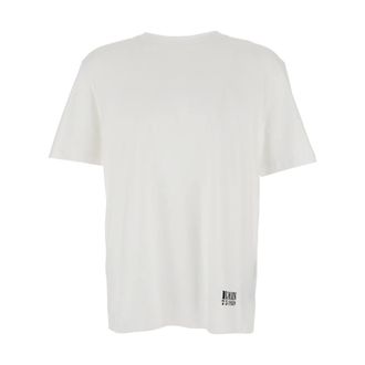 Balmain Homme, Tops, Blanc, Taille: XL T-shirt avec tampon Blanc Polos