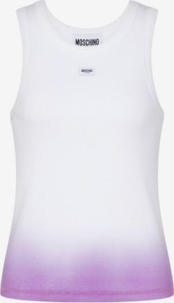 Moschino Top en coton stretch - Blanc