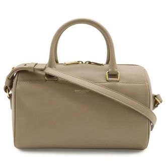 Saint Laurent Sac &agrave; main mini en cuir Pre-owned - Femme - Pre-owned - Beige - Taille: ONE Size
