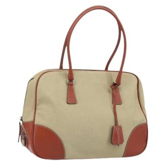Prada Sac fourre-tout vintage Pre-owned - Femme - Pre-owned - Beige - Taille: ONE Size