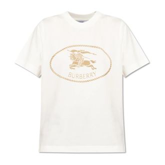 Burberry T-Shirt mit Logo - - Tops - Damen - Beige - M