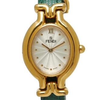 Fendi Montre Pre-owned 640L - Femme - Pre-owned - Vert - Taille: ONE Size