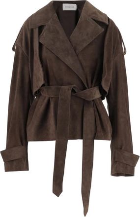ARMARIUM Armarium, Femme, Vestes, Brun, Taille: 36 FR Veste en cuir Flaminia