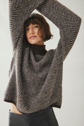 Vila Stehkragenpullover VILORY HIGH NECK L/S KNIT TOP - NOOS Materialmix, regular fit