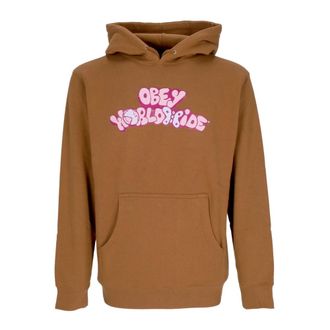 Obey Butterfly Basic Hooded Fleece Womens Hoodie - - Sweatshirts & Hoodies - Herren - Braun - L