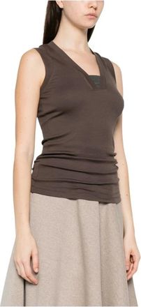 Brunello Cucinelli Femme, Tops, Brun, Taille: 42 FR Monile Tank Top