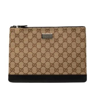 Gucci Pre-owned Pochette en toile - Femme - Pre-owned - Beige - Taille: ONE Size