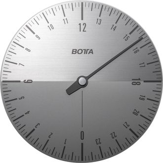 Felice Antonio Botta UNO 24 Einzeiger 24-Stunden Wanduhr aus Aluminium (38 cm) Made in Germany