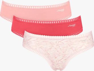 sloggi Lot de 3 culottes en coton m&eacute;lang&eacute;