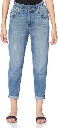 Mustang Jeans Damen Moms Paperbag Jeans, Mittelblau 5000-685, 25W / 32L