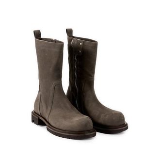 Rick Owens Bottines zip crant&eacute;es en cuir