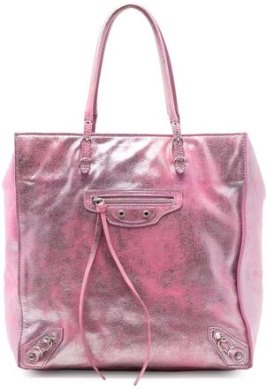 Balenciaga Shopper - Metallic Leather Papier A5 Tote - Gr. unisize - in Gold - f&uuml;r Damen