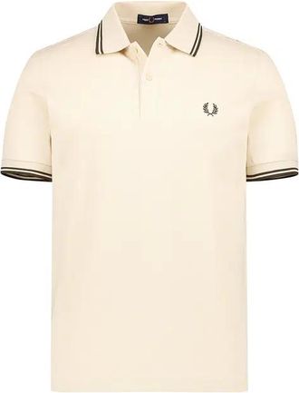 Fred Perry Herren Polo-Shirt beige Baumwoll-Piqu&eacute;