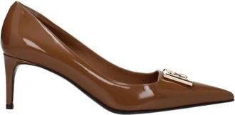 Dolce & Gabbana Femme, Chaussures, Brun, Taille: 37 EU Escarpins en cuir marron à bout pointu