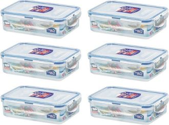 LocknLock Schloss & Schloss, kein BPA, Wasser Fest, Lebensmittelbehälter mit 2 Organizer Tassen, 2.3-cup, 19-oz, 6 stück packung, HPL815C