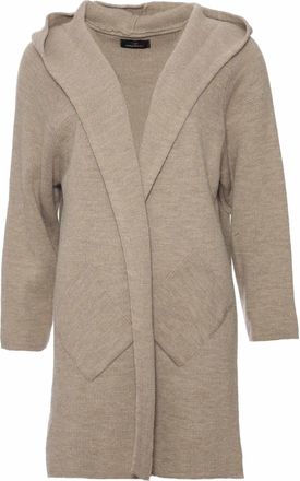 Zwillingsherz Strickjacke Cardigan f&uuml;r Damen - Hochwertiger Mantel &Uuml;berwurf warm kuschelig weich mit Kapuze - Cape Umhang Strick Fr&uuml;hjahr Herbst Winter
