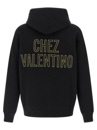 Valentino Garavani Mens Black Cotton Sweatshirt Clothing