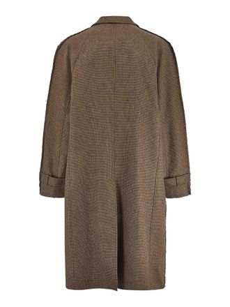 Martine Rose Wool Checked Coat - Brown