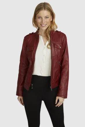 Bugatti Lederjacke BULady-102 (1-St) aus hochwertigem Leder