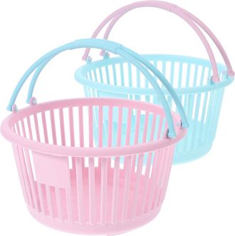 Holibanna Stapelbarer Kunststoffkorb Mit Griffen Kompakter Organizer F&uuml;r Badezimmer Und B&uuml;ro Bel&uuml;fteter Aufbewahrungskorb F&uuml;r Kleinigkeiten Vielseitiger Plastik