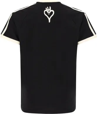 Yohji Yamamoto Graphic-Print Cotton T-Shirt - Black
