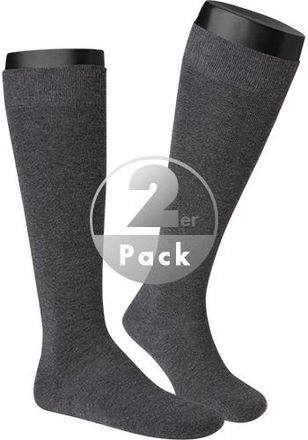 Hudson Herren Kniestr&uuml;mpfe grau Baumwolle & Mix unifarben
