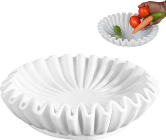 Generic Dekorative Rüschenschale - Heimdekor-Harzschale, rustikale Rüschenschale zum Servieren und Heimdekoration | Dekorative Obstschale für den Tisch, Rüsch