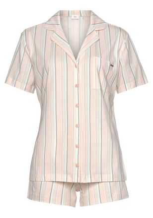 s.Oliver S.Oliver Damen Ak-211-47 Pyjamaset, Apricot Gestreift, 36-38 EU