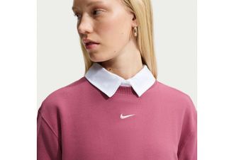 Nike Sweatshirt W NK STDO FLC LW STD CREW mit Rundhalsausschnitt, aus angerauter Sweatware, in normaler L&auml;nge