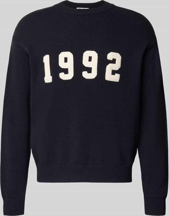 Review Strickpullover mit gerippten Abschlüssen