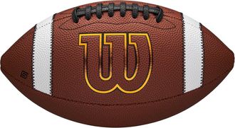Wilson GST SpeedSkin Football, Mit Au&szlig;enh&uuml;lle aus Leder und ACL-Pr&auml;zisionsschn&uuml;rung, F&uuml;r verbesserten Grip und pr&auml;zise W&uuml;rfe, Farbe: Braun, Offizielle Gr&ouml;&szlig;e