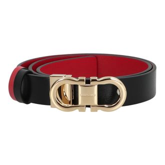 Ferragamo Gancini Wendbarer Lederg&uuml;rtel - - Accessories - Damen - Schwarzk - 90 CM