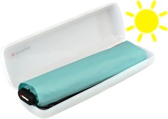 Knirps Taschenschirm US.050 Ultra Light Slim mit UV-Schutz im Etui - Aqua