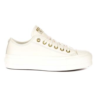 Converse Femme, Chaussures, Beige, Taille: 39 1/2 EU Plateformes en Cuir et Textile Crème A12765C