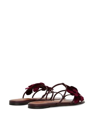 Zimmermann Orchid Sandals - Burgundy