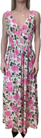 Liu Jo Femme, Robes, Multicolore, Taille: 38 FR Abito TS.Nav Naive Roses