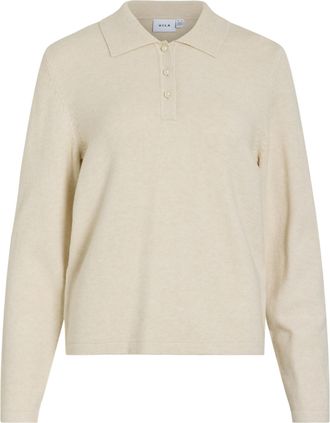 Vila Viril L/S Polo Pullover Knit - Noos