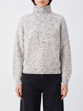Isabel Marant Rollkragenpullover aus Alpakawollmischung mit abstraktem Muster und halbem Rei&szlig;verschluss