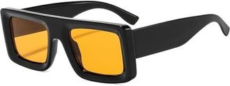 Generic Lunettes De Soleil Carr&eacute;es &Agrave; Petite Monture For Hommes Et Femmes, For Les Vacances, Le Sport, D&eacute;placements Quotidiens(Yellow)