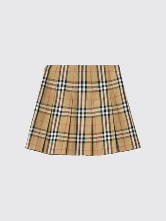 Burberry Plissierter kurzer Rock aus Baumwolle mit Vintage-Check-Muster f&uuml;r M&auml;dchen