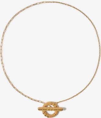 Burberry Kette Check Granulation mit T-Verschluss