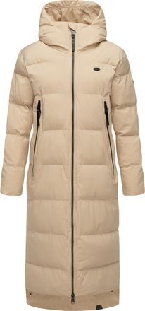 Ragwear Damen Wintermantel Warmer wasserdichter und atmungsaktiver Steppmantel extralang mit Kapuze Patrise YOUMODO Taupe24 Gr. XXL