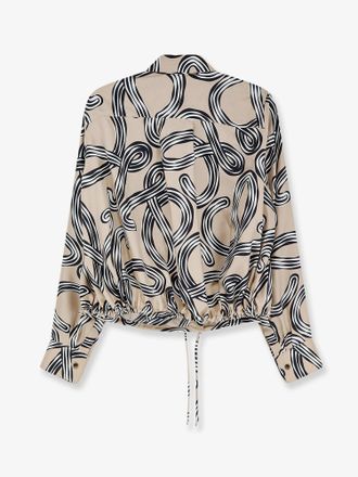 Loewe Womens Shirt Paulas Ibiza Silk Beige