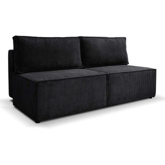 KAISER Sofa, Schlafsofa mit Bettzeugfach compi Schwarz