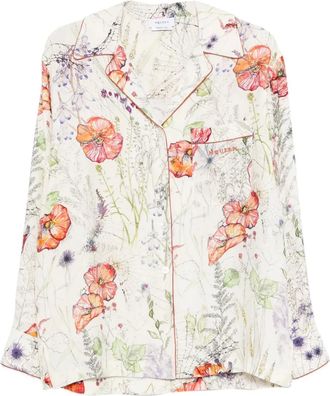 Alexander McQueen floral-print shirt - Nude