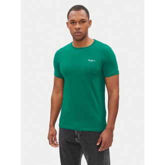 Pepe Jeans London T-Shirt Original Basic PM508212 Gr&uuml;n Slim Fit