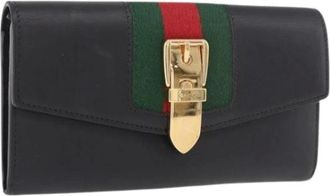 Gucci Portefeuille Long Pre-owned - Femme - Pre-owned - Noir - Taille: ONE Size