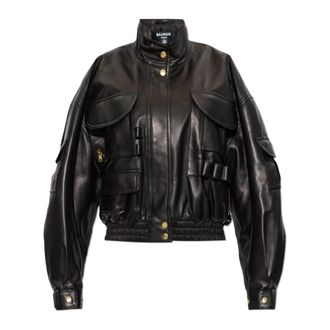 Balmain Lederjacke - - Jackets - Damen - Schwarzk - S