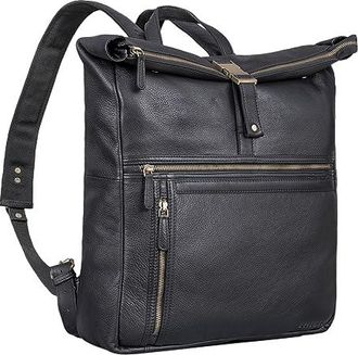 STILORD Leya Sac &agrave; dos Rolltop en cuir pour femmes &eacute;tanche - Sac &agrave; dos pour ordinateur portable 15.6 | 16 | 17 pouces - Sac &agrave; dos pour d&acute;affaires, randonn&eacute;e e